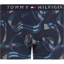 Tommy Hilfiger Pants kurz, Logo-Bund, Allover-Print, für Herren, blau, M