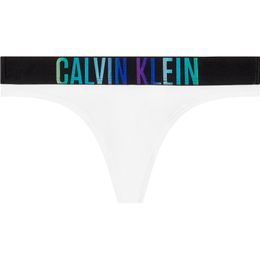 Calvin Klein String, Logo-Bund, für Damen, weiß, XS