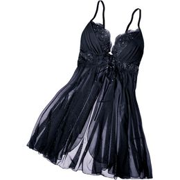 Lascana Temptation Negligé, D-Cup, Spitze, für Damen, schwarz, 70D