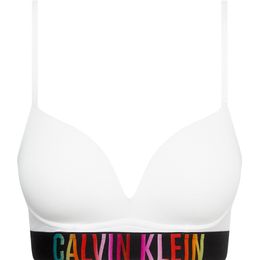 Calvin Klein Push-up-BH, Logobund, für Damen, weiß, 75B