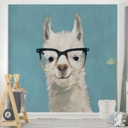 Fototapete Kinderzimmer Lama mit Brille IV