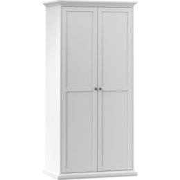 Drehtürenschrank Home Affaire, weiß, B:96,2cm H:200,5cm T:60,5cm, MDF, FSC-zertifizierter Holzwerkstoff, Schränke