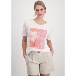 T-Shirt monari Gr. 36, weiß (off, white) Damen Shirts Jersey