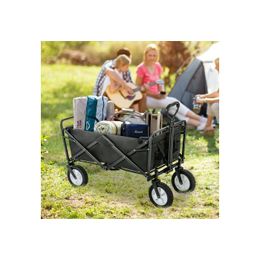 HAUSS SPLOE Bollerwagen Faltbarer Bollerwagen 120KG Handwagen Gartenwagen (tragbar Strandwagen Gartenwagen Faltwagen mit verstellbarem Griff)