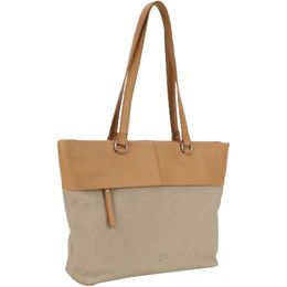 Gerry Weber Shopper, Kunstleder, Emblem, uni, für Damen, beige