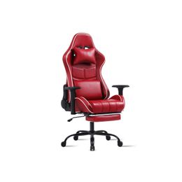 Fruyyzl Gaming-Stuhl Gaming-Sessel mit Kopf- und Lendenwirbelstütze