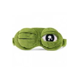 MAGICSHE Schlafmaske 3D Frosch-Augenmaske Plüsch Augenschutz