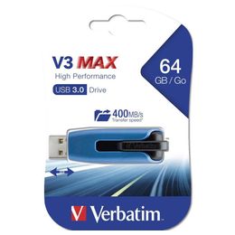 Verbatim V3 Max USB 3.0 64 GB blau USB-Stick USB-Stick