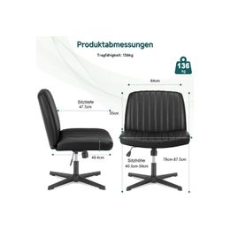 JOEAIS Chefsessel Bürostuhl PU Leder Schreibtischstuhl Stuhl Office Chair Drehstuhl (Computerstuhl)