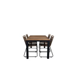 ebuy24 Garten-Essgruppe Panama Gartenset Tisch 90x152/210cm und 4 Stühle s