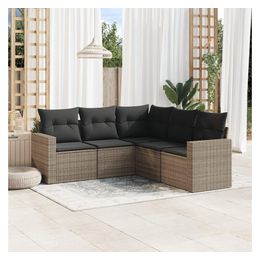 vidaXL Gartenlounge-Set, grau