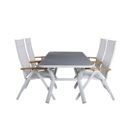 ebuy24 Garten-Essgruppe Virya Gartenset Tisch 90x160cm und 4 Stühle Panama