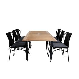 ebuy24 Garten-Essgruppe Panama Gartenset Tisch 90x152/210cm und 6 Stühle J
