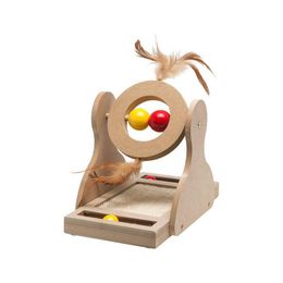 Karlie Tier-Intelligenzspielzeug Holz-Kratzspielzeug Tumbler