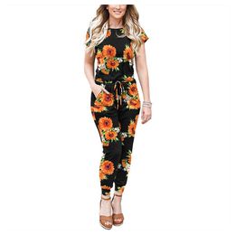 AFAZ New Trading UG Jumpsuit Elastischer bedruckter Damenoverall für Frühling und Sommer