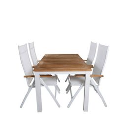 ebuy24 Garten-Essgruppe Panama Gartenset Tisch 90x152/210cm und 4 Stühle P