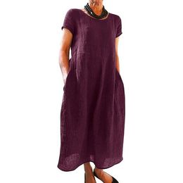 BlauWave Petticoat-Kleid Rundhalsausschnitt Kurzarm Freizeitkleid Strandkleider (1-tlg.