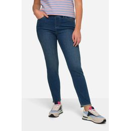 Laurasøn Regular-fit-Jeans 7/8-Slimhose schmale Passform 4-Pocket Fransensaum