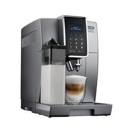 De'Longhi Dinamica ECAM 350.75.S, Vollautomat silber/schwarz Kapazität: 1,8 Liter Verbrauch: 1.450 Watt (Betrieb) Fassungsvermögen: 300 g Bohnenbehälter: 1