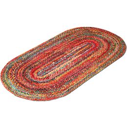 Fußmatte Wovells, wash+dry by Kleen-Tex, oval, Höhe: 9 mm, Schmutzfangmatte, rutschhemmend, In- und Outdoor geeignet, waschbar, bunt