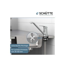 Schütte Schütte Spültischarmatur GRANDE 150° schwenkbar, geräuscharme Kartusche, Marken-Mischdüse, silberfarben
