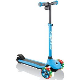 Globber E-Scooter ONE K E-MOTION 4 PLUS, mit Leuchtrollen, blau