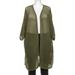 Ulla Popken Damen Strickjacke, grün, Gr. 46