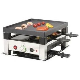 Solis OF SWITZERLAND Raclette "5 in 1 Table Grill for 4", schwarz (schwarz, weiß), B:27cm H:16cm T:33cm, Raclettes