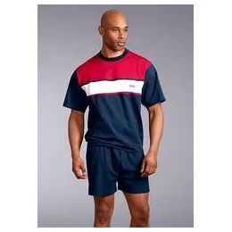 H.I.S. Shorty H.I.S Gr. 60/62, weiß (marine, rot, weiß) Herren Homewear-Sets mit breitem Streifen