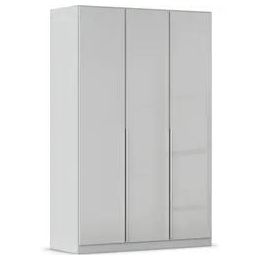 Drehtürenschrank Rauch "Kleiderschrank Kleiderschränke Schrank Garderobe AGORDO mit Glasfront" Schränke Gr. B/H/T: 136cm x 210cm x 54cm, 3 St., grau (seidengrau) durchdachte Innenausstattung, in 6 Breiten und 2 Höhen MADE IN GERMANY