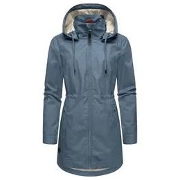 Kurzmantel Ragwear "Dakkota II" Gr. S (36), blau Damen Mäntel Wasserdichter Outdoormantel für die Übergangszeit