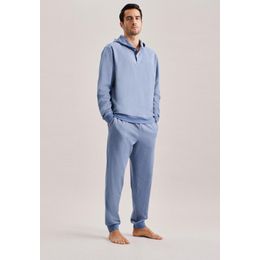 Pyjama Seidensticker "Schwarze Rose" Gr. S, blau (mittelblau) Damen Homewear-Sets Pyjamas