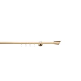 ONDECO 20mm,1-läufig,Profil,Wandträger 6,5cm,Endstück rag Farbe: Messing-Matt, Größe: 150cm