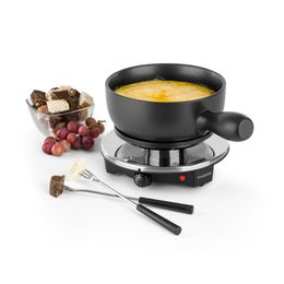 Klarstein Sirloin Fondue-Set Raclette 1200 Watt Keramiktopf Edelstahlgabeln