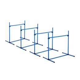 PawHut Agility Hürdenset als 4er Set blau 95 x 65 x 95 cm (LxBxH)