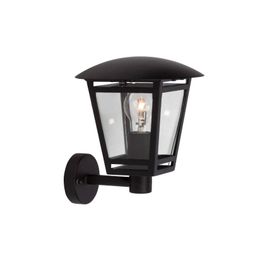 Brilliant Lampe Riley Außenwandleuchte stehend schwarz 1x A60, E27, 40W, geeignet für Normallampen (nicht enthalten) IP-Schutzart: 44 - spritzwassergeschützt