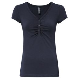 bonprix Shirt mit Knopfleiste mit Bio-Baumwolle