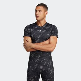 Adidas Techfit Allover Print Training T-Shirt