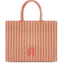 Furla Shopper, Metallfüße, Innenfutter, für Damen, orange