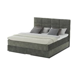 Höffner Boxspringbett Rist ¦ grün ¦ Maße (cm): B: 162 H: 127