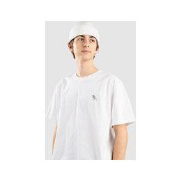 Cleptomanicx Embroidery Gull Mono T-Shirt white