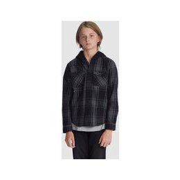 DC Ruckus Hooded Flannel Hemd dark shadow plaid