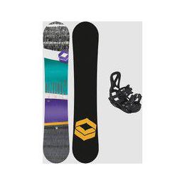 FTWO Union 130 + Junior M Black 2023 Snowboard-Set mustard