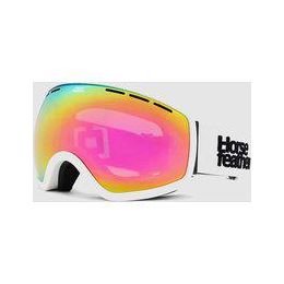Horsefeathers Knox White Goggle mirror pink