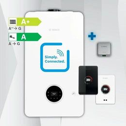 Elektro-Heizkörper Paket Gas-Brennwertkessel Bosch Condens 2300i W mit dra...