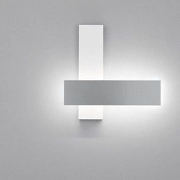 click-licht LED Wandleuchte LED Wandleuchte Dex in Aluminium-poliert und Weiß-ma...