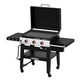 Nexgrill Gasgrill Daytona 3B Plancha Grillwagen mit Deckel - 3-Brenner Gas Grill...