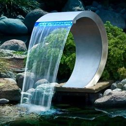 Ubbink Wasserfall Schwalldusche Mamba Edelstahl mit LED-Beleuchtung