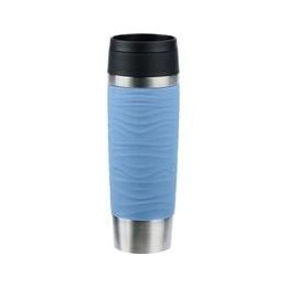 Emsa TRAVEL MUG Waves Grande Thermobecher hellblau/edelstahl, 0,5 Liter