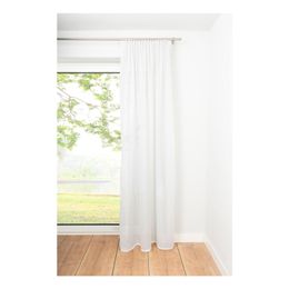 ONDECO Schlaufenschal Breeze Gardinen Blickdicht Vorhang Schlafzimmer 1er Set Farbe: Weiß, Größe: 135x245 cm